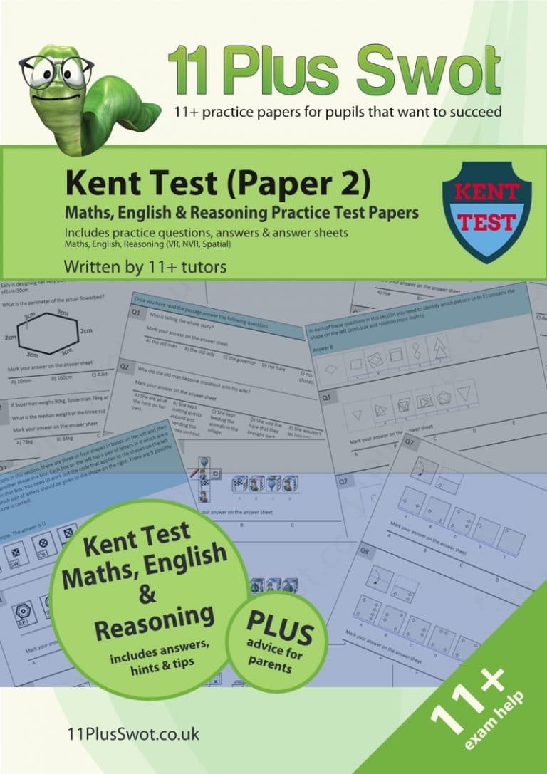 Kent Test Papers covering all aspects of the Kent Test exam - 11PlusSwot