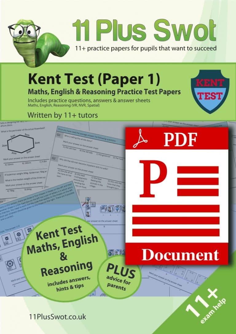 Kent Test 11Plus Test 1 PDF Download - 11PlusSwot